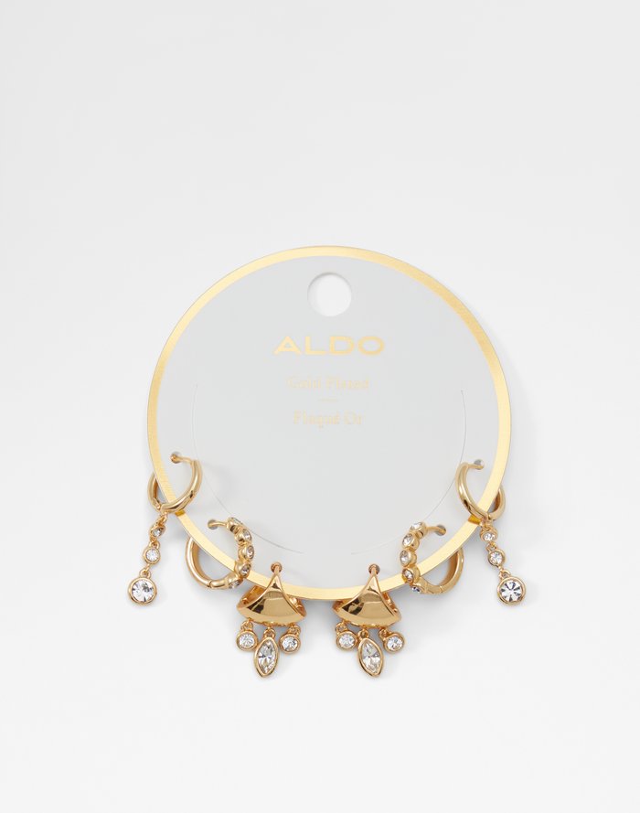 Adwaemeth - Women's Gold Plated Multi Pack Of Earrings – ALDO Shoes UK