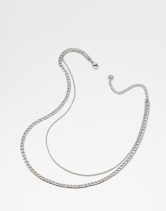 Lovechain - Women's Silver Layered Necklace – ALDO Shoes UK