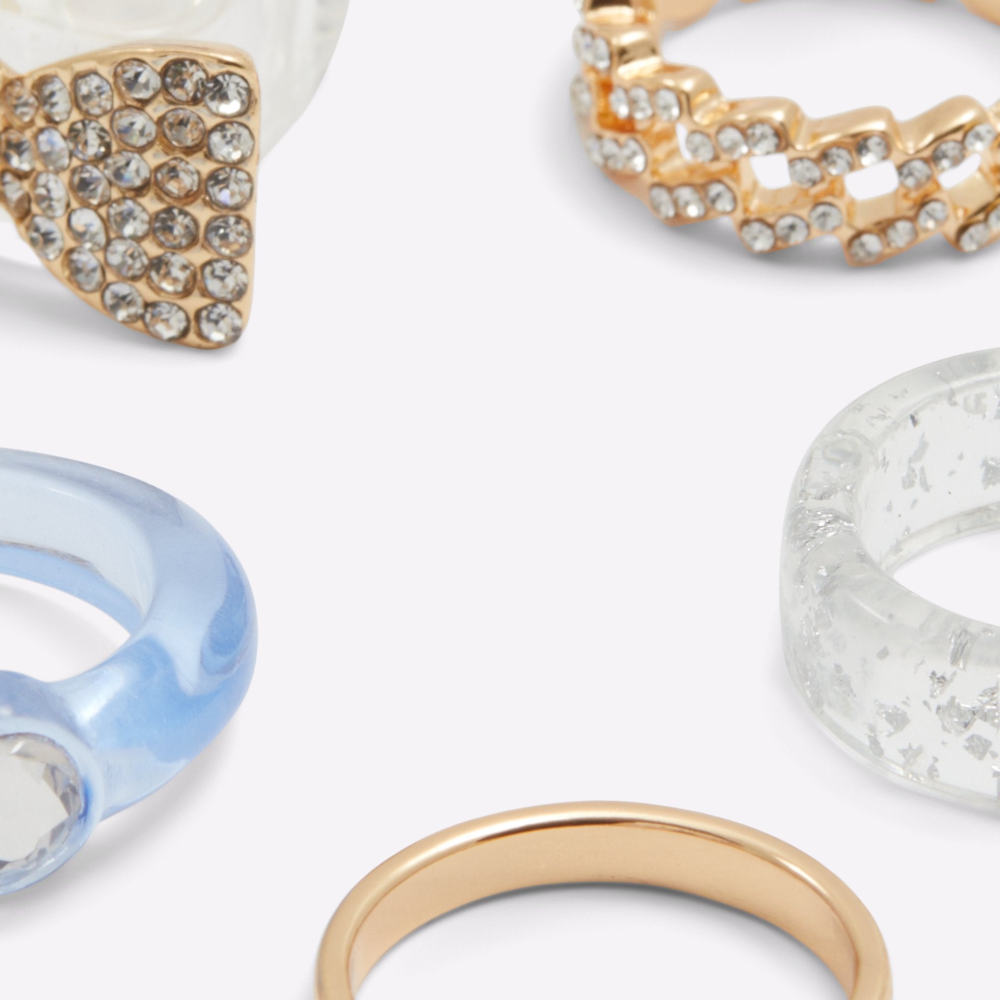 Aldo Women's Multi Pack Of Rings Auroria (Light Blue) – ALDO UK