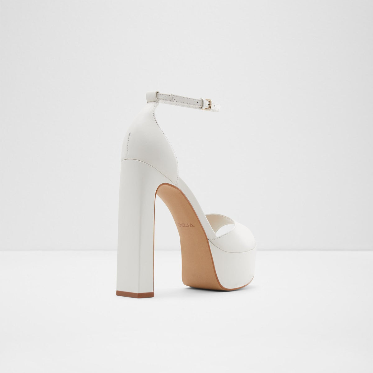 Aldo Women's Platform Heeled Sandal Posh (White) – ALDO UK